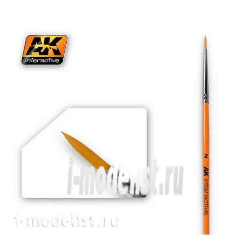 AK-604 AK Interactive Brush synthetic round №2 (ROUND BRUSH 2 SYNTHETIC ...