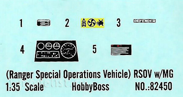 Hobby Boss 1/35 82450 (Ranger Special Operations Vehicle) RSOV w/MG ...
